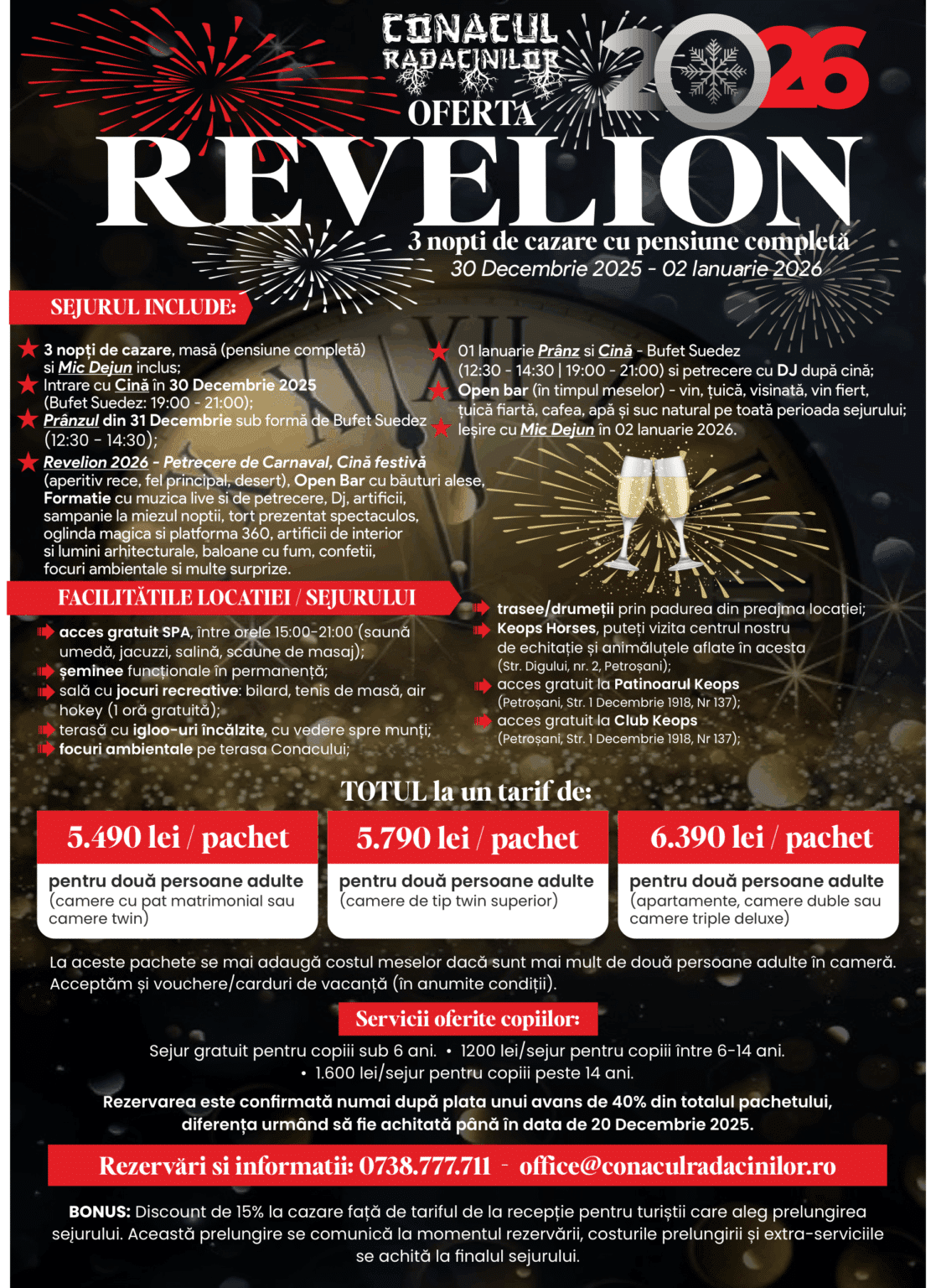 Sejur Revelion 2026 - Conacul Radacinilor